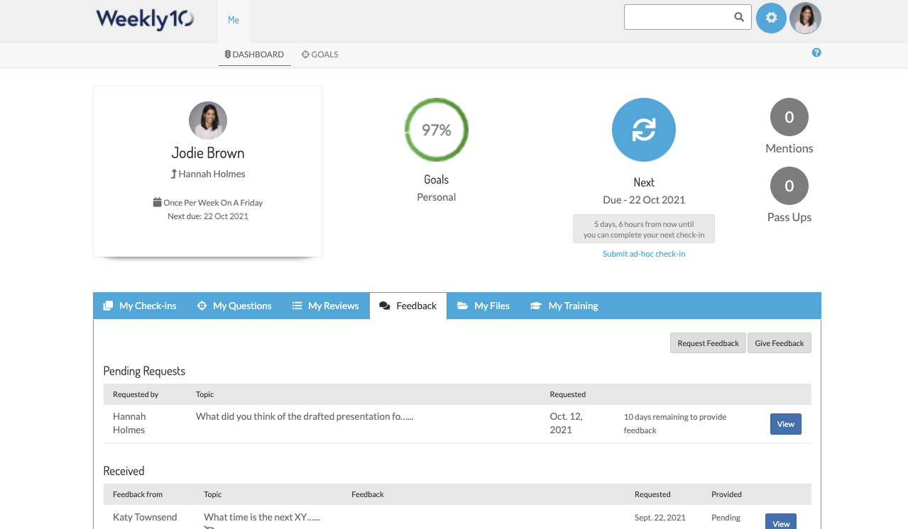 How to send and request ad hoc feedback – Weekly10